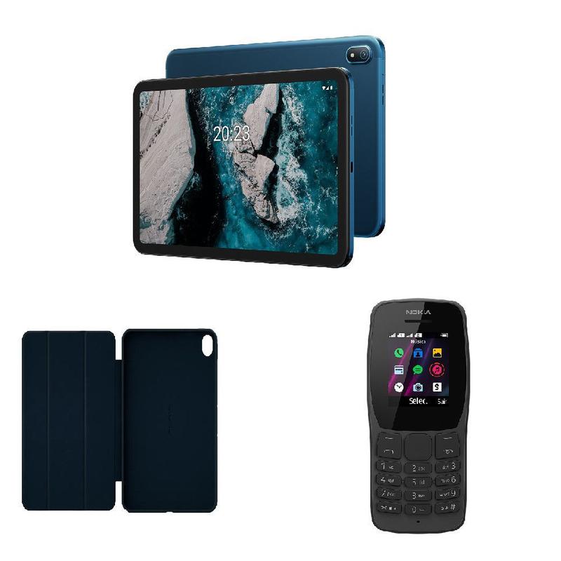 Tablet Nokia 64GB NK069 + Nokia Case para Tablet + Celular Nokia 110 ...