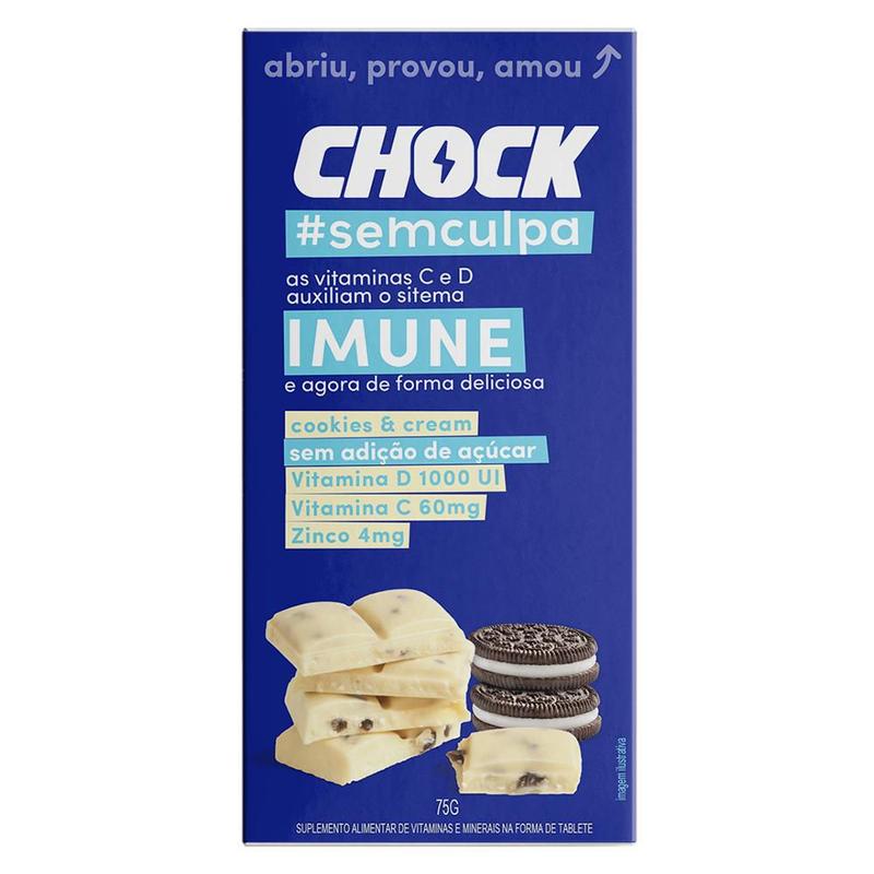 Tablete chock sem culpa branco cookies n cream imune 75g - Chocolate ...