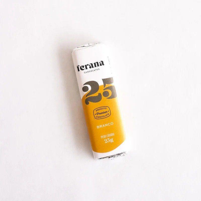 Tablete Teores De Cacau Chocolate Branco 25G - Ferana Chocolates ...