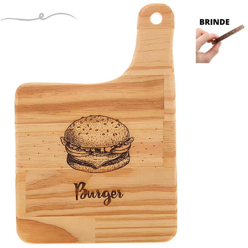 tábua de Madeira para Hambúrguer Pinus 31cm- Woodart DIA PAI - STOOZ ...