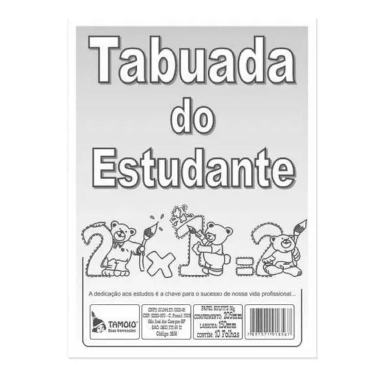 Tabuada do Estudante - Reforço em matemática - Tamoio - Material ...