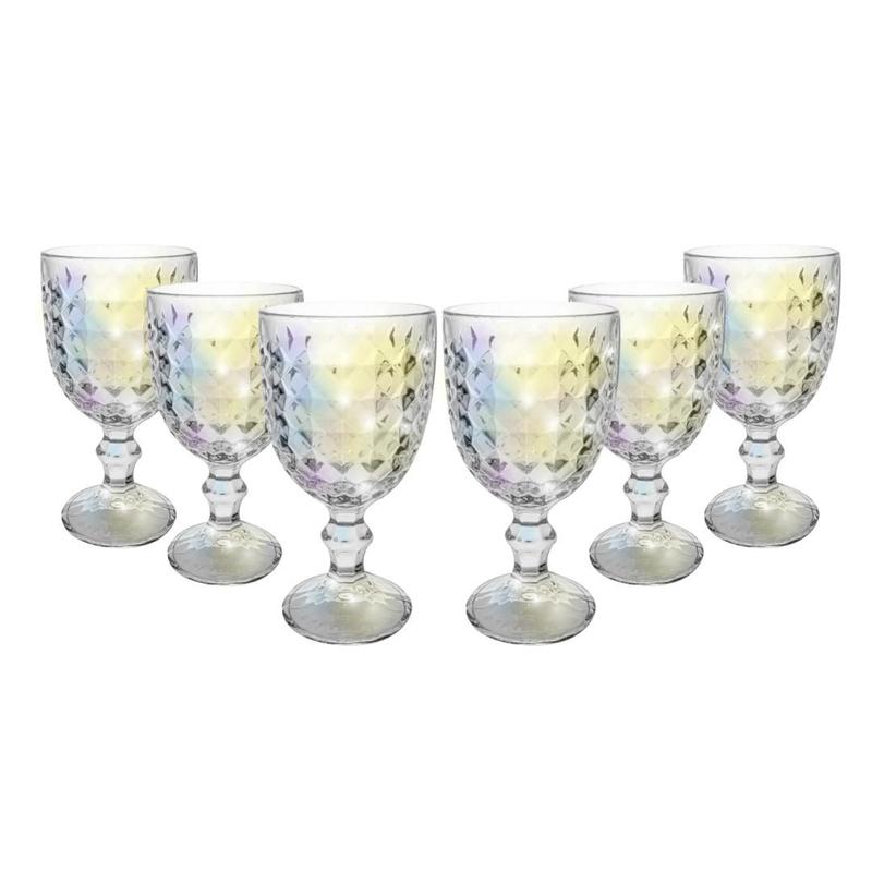 Taça De Vidro Água Suco Galaxy Furta Cor Diamond 360ml 6 Uni ...