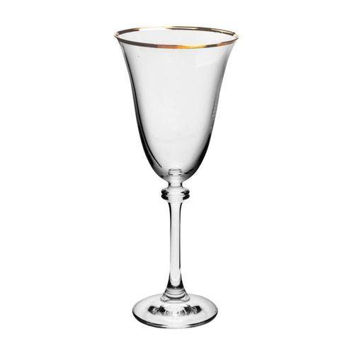 Taça Em Cristal Coleção Alexandra Gold Rim Bohemia Unidade - Mesa Da ...