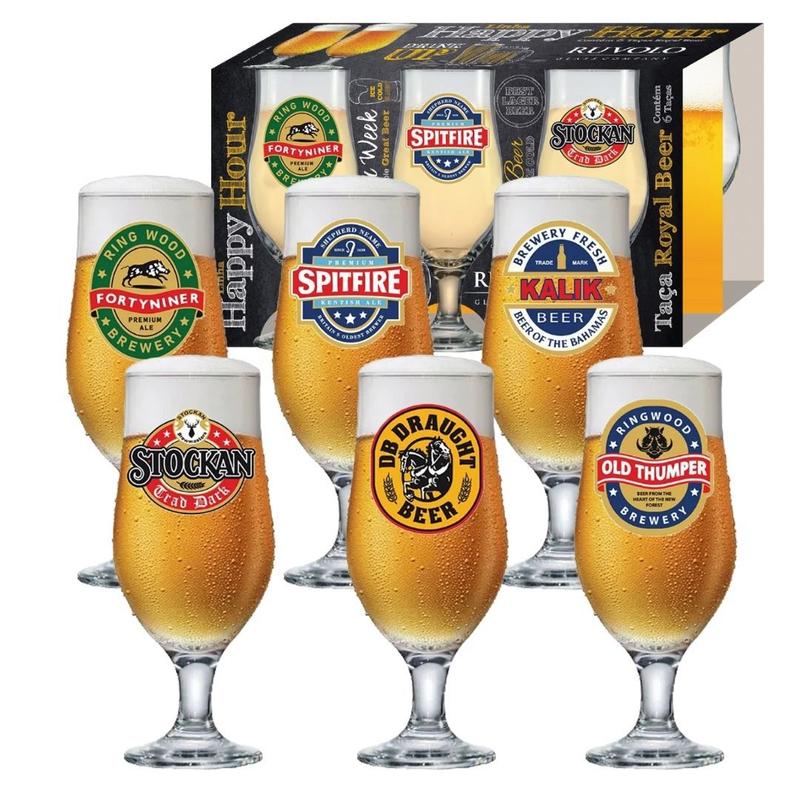 Taça Vidro Copo Cerveja Moderna Original Festa - Ruvolo - Taça de ...