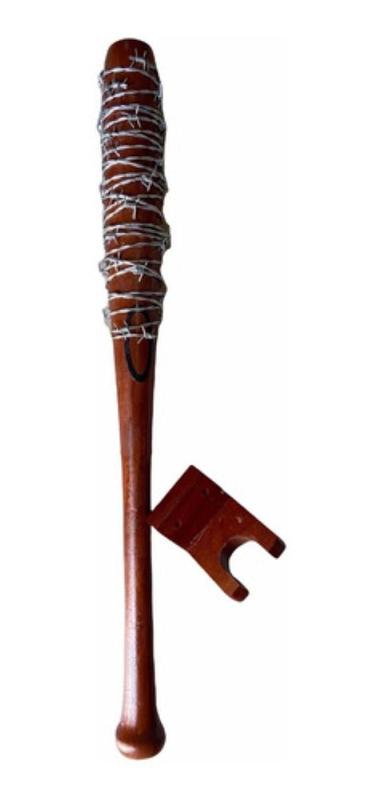 Taco De Baseball Negan Twd Madeira Maciça Lucille + Suporte - Ogawa ...
