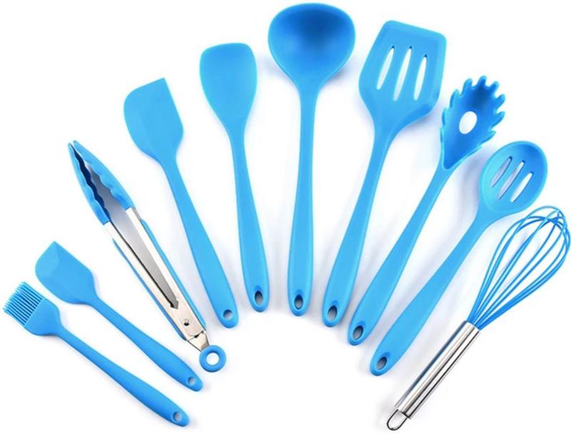 talheres utensilios de cozinha de silicone 10 peças kit completo - Kit ...