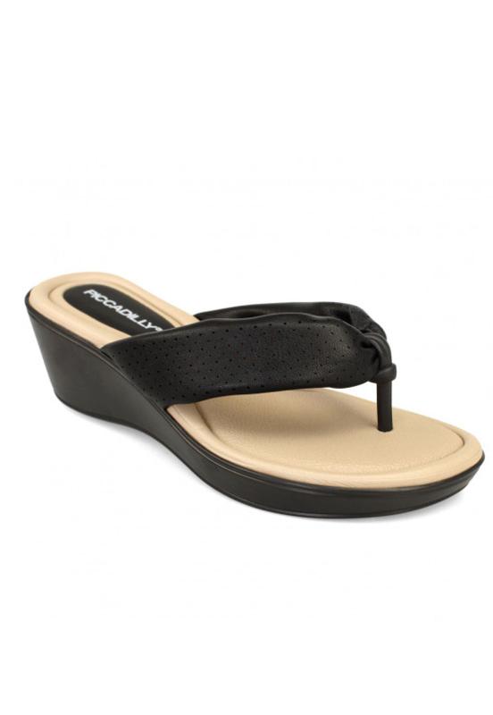 Tamanco Feminino Piccadilly Anabela Dedo Chinelo 540288 Bege - Tamanco ...