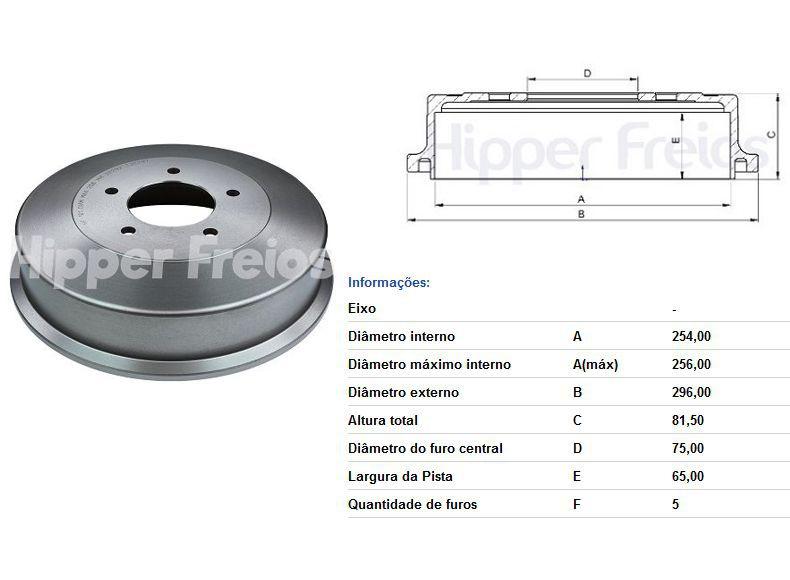 Tambor de freio traseiro h100 hipper freios - Tambor de Freio ...