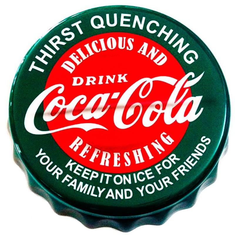 Tampa Decorativa Coca Cola Retrô - Versare Anos Dourados - Porta Moedas ...