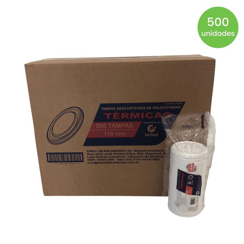 Tampa para potes de isopor 240/300/360/480ml Ultratherm com 500 ...