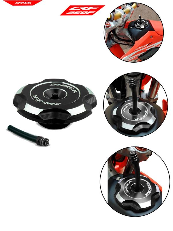 Tampa Tanque Aluminio e valvula respiro Honda Crf 250f Anker - Tampa do ...