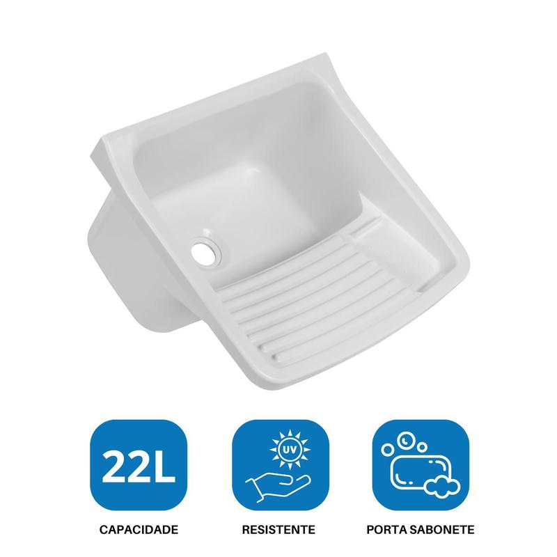 Tanque Plástico para Lavar Roupa Astra 22L TQ0/SC - Tanque de lavar ...