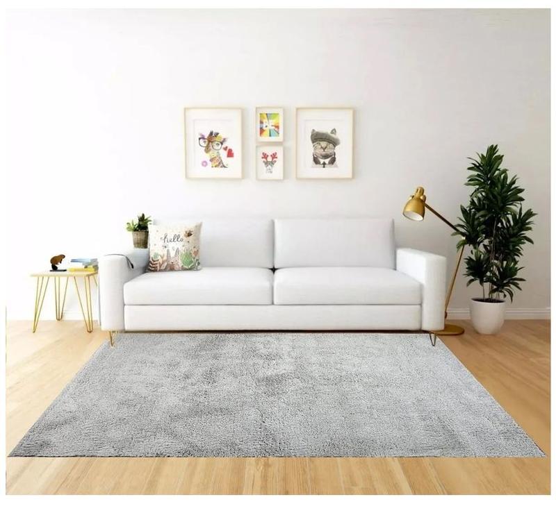 Tapete Apolo Macio Pelo Baixo 1,50 x 2,50 - Prata - Prata Têxtil ...