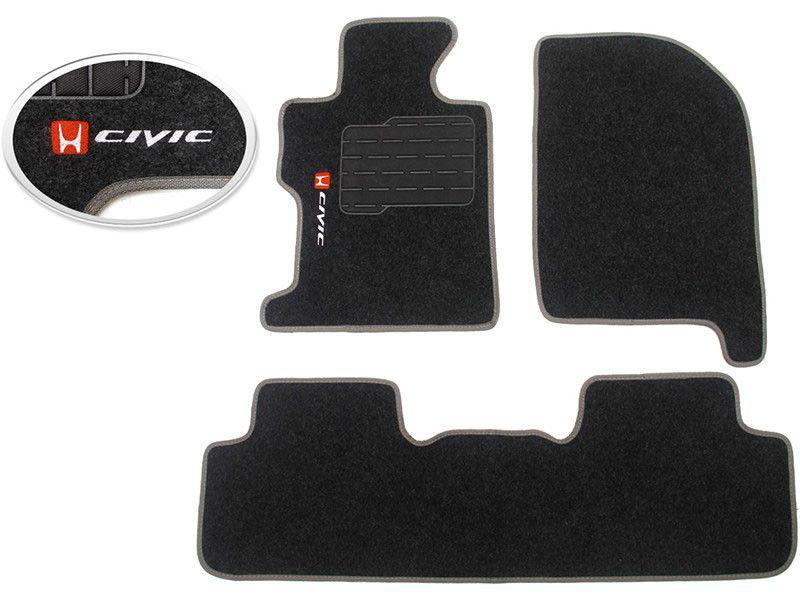 Tapete Automotivo p/ Assoalho New Civic - Flash - 3 Peças - Acessórios ...