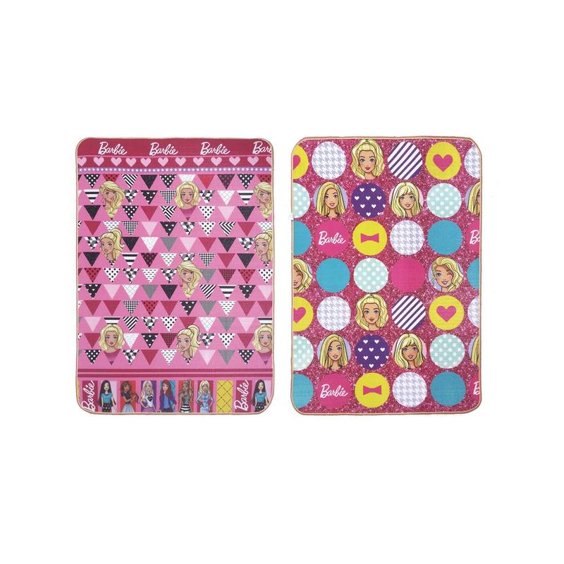 Tapete Barbie Mattel Dupla Face 120x180cm Jolitex Ternille - Tapete ...