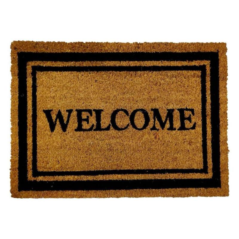 Tapete Capacho em Fibra de Coco NDI Ornamental Welcome Cores 40x60cm ...