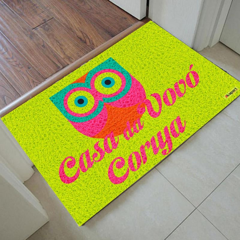 Tapete Capacho Personalizado - Casa da vovó coruja 60x40 - Kapart ...