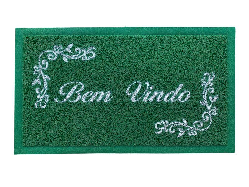 Tapete Capacho Pintado Bem Vindo 0,70X0,40 Verde - Tapevik - Capacho ...