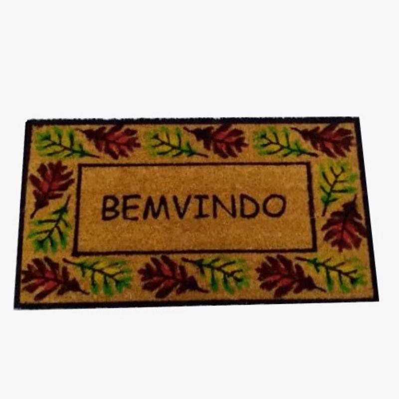 Tapete Capacho Retangular Fibra De Coco Porta Antiderrapante 60x33 ...