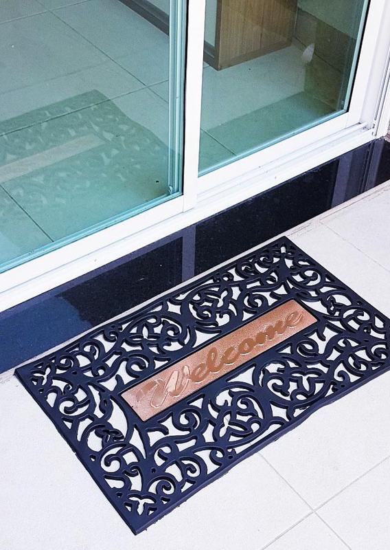 Tapete Capacho Welcome Porta De Entrada 75 X 44Cm Borracha - Asia G ...