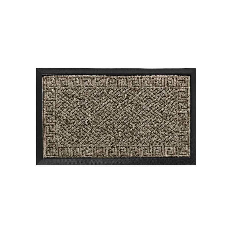 Tapete de Porta Capacho Antiderrapante Preto Bege 40x60cm - NIAZITEX ...