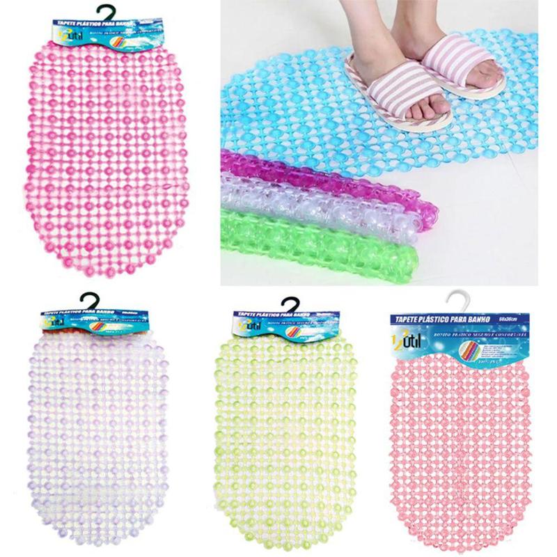 Tapete de pvc oval para banheiro com ventosa transcolor 66x36cm - 123 ...