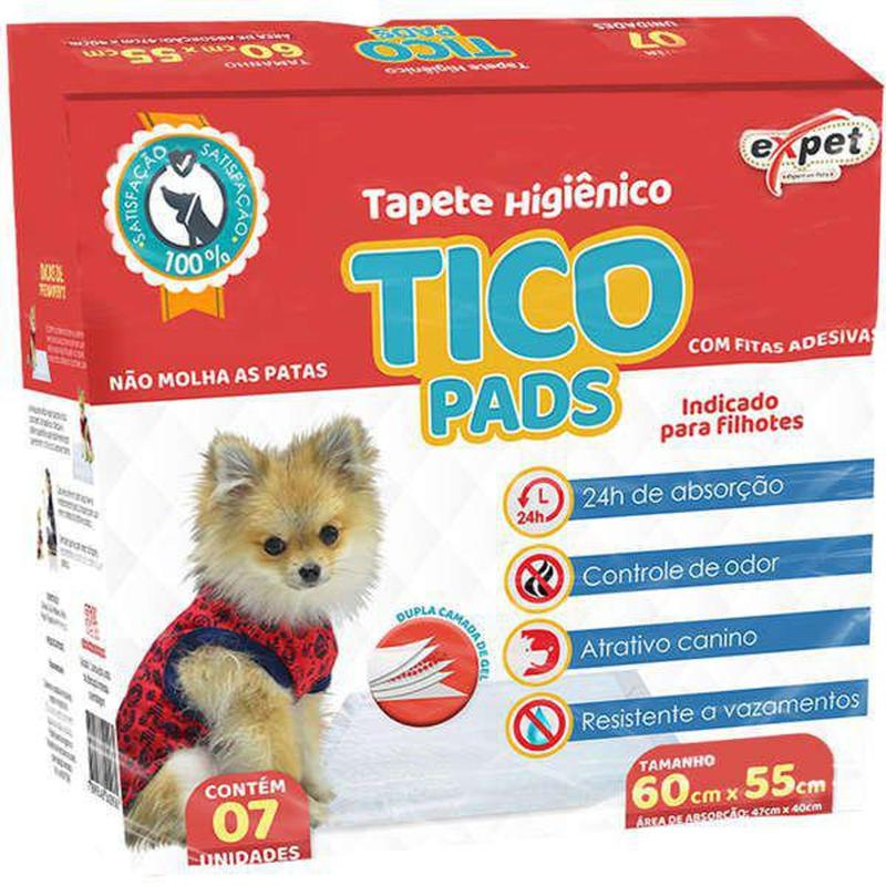 Tapete higiênico tico pads 07 unidades - EXPET - multilaser - EXPET ...