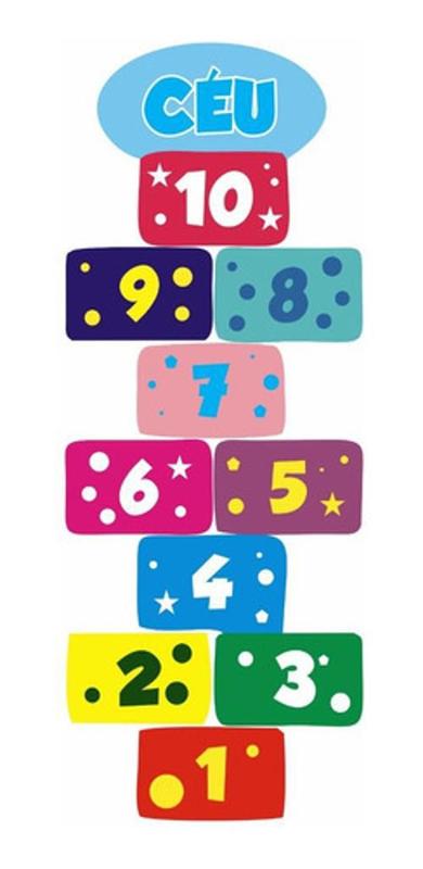 Tapete Ilustrativo Brincar De Amarelinha Jogo Educativo - Oc Shop - Tapete e Centro de ...