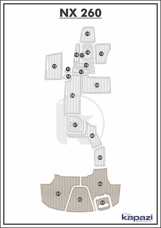 Tapete PVC Thermo Deck Comfort para NX 260 - Plataforma - Kapazi - Piso Náutico - Magazine Luiza