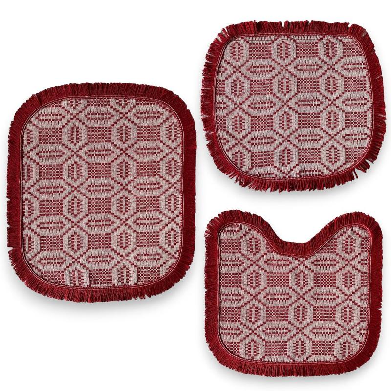 Tapetes para Banheiro Jogo Tear Algodão Decorativo Rustico - Kit 03 ...