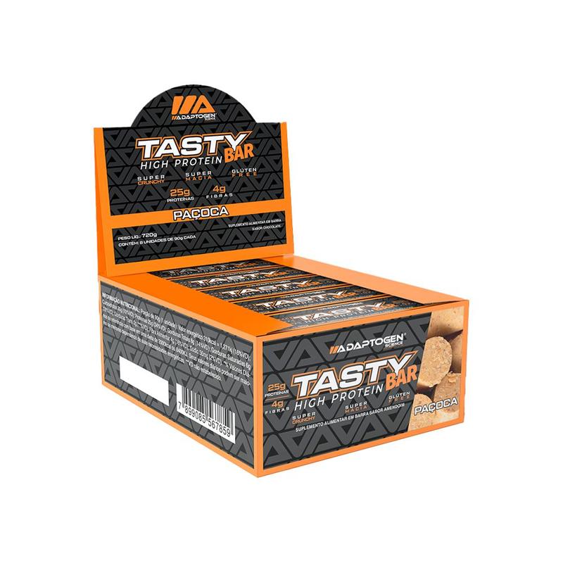 Tasty Bar (720g) Paçoca Adaptogen - Adaptogen Science - Whey Protein ...