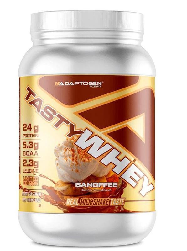 Tasty Whey 3w Gourmet 900g Banoffe- Adaptogen Science - Whey Protein ...