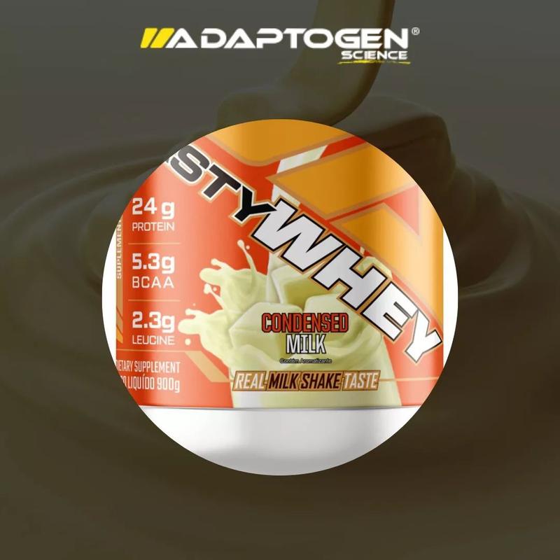 Tasty Whey 900g Sabor Leite Condensado - Adaptogen - Adaptogen Science ...