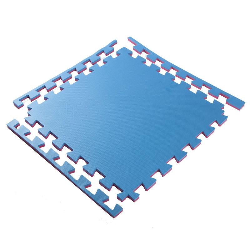 Tatame Eva academia jiu jitsu judo 1x1 30mm - Azul Royal/Vermelho - Ams ...