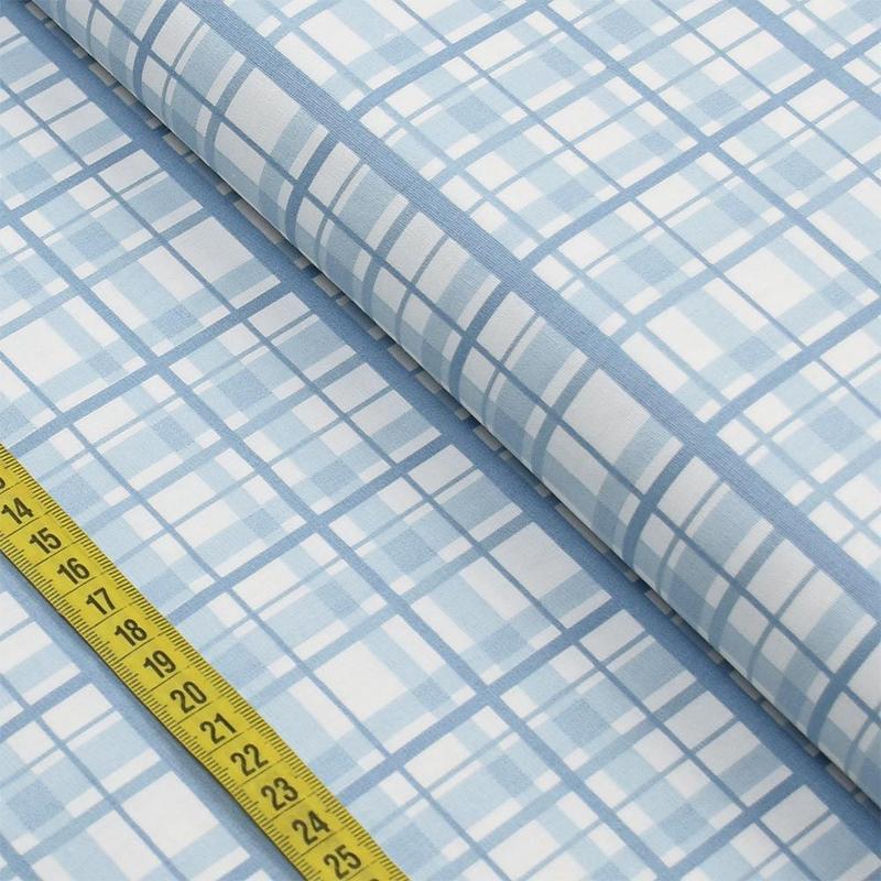 Tecido Estampado Para Patchwork - Doce de Coco : Xadrez Azul (0,50x1,40 ...