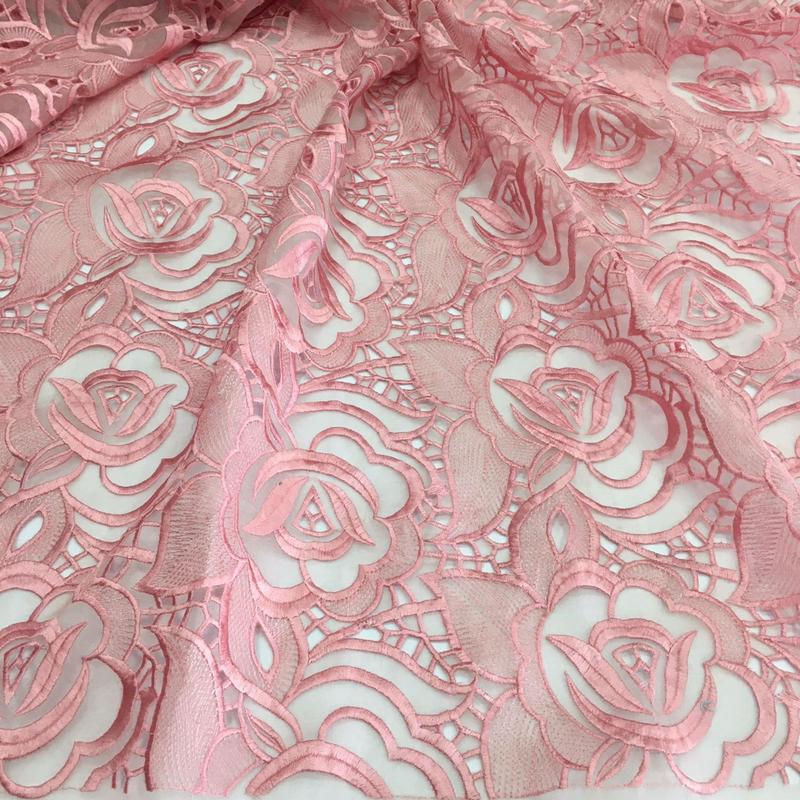 Tecido Organza De Seda Pura Bordado Tipo Richelieu Mt - Livia Tecidos ...