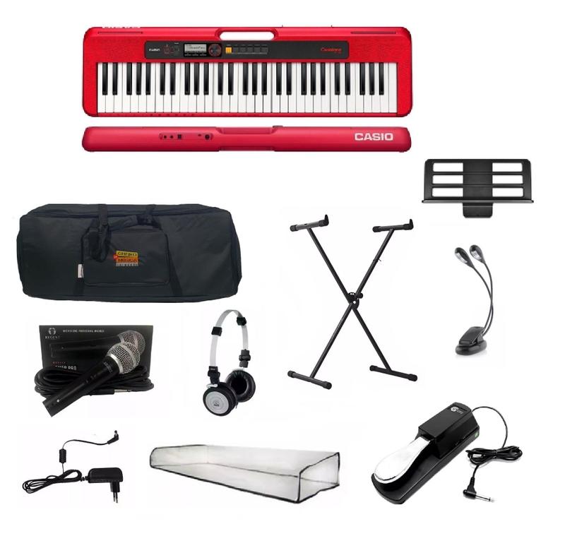 Teclado Casio Casiotone CT-S200 RD Vermelho Completo Kit Mãe - Teclado ...