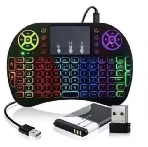 Teclado Controle Sem fio de Touchpad Receptor USB com Bateria - Online ...