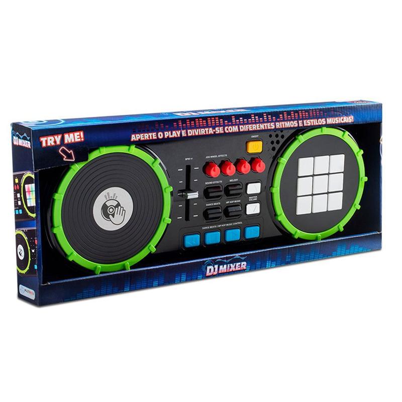 Teclado DJ Mixer Multikids Painel de Led - Instrumento Musical de ...