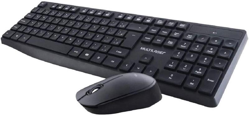 Teclado E Mouse Sem Fio 2.4 Ghz Usb Preto - Tc244 - Multilaser - Kit ...