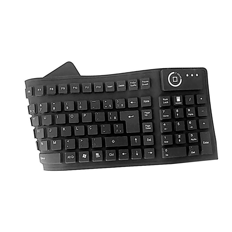Teclado Flexível De Silicone Dobrável Usb, P/ Notebook, Pc - DACAR ...