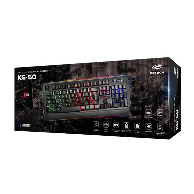 Teclado Gamer C3T Kg-50Bk - C3 TECH - Teclado Gamer - Magazine Luiza