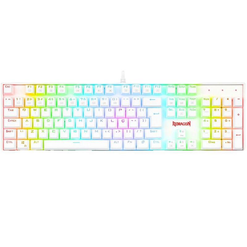 Teclado Gamer Mecanico Redragon Mitra RBG Switch Brown ABNT2 K551W-RGB ...