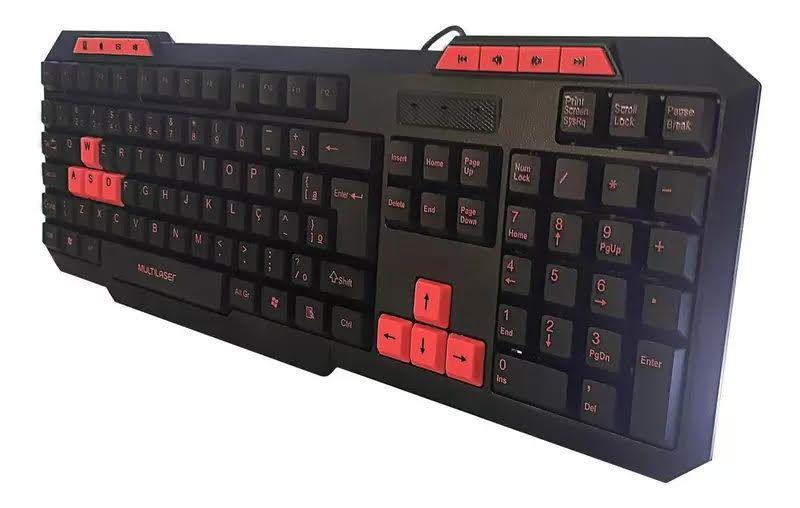 Teclado Gamer Multimídia Slim Vermelho Multilaser - TC242 - Teclado ...