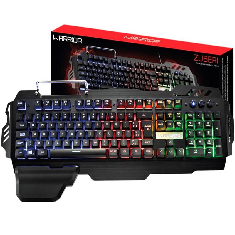 Teclado Gamer Profissional Warrior Zuberi Base Metal Teclas Anti-Ghosting LED TC210 - Multilaser ...