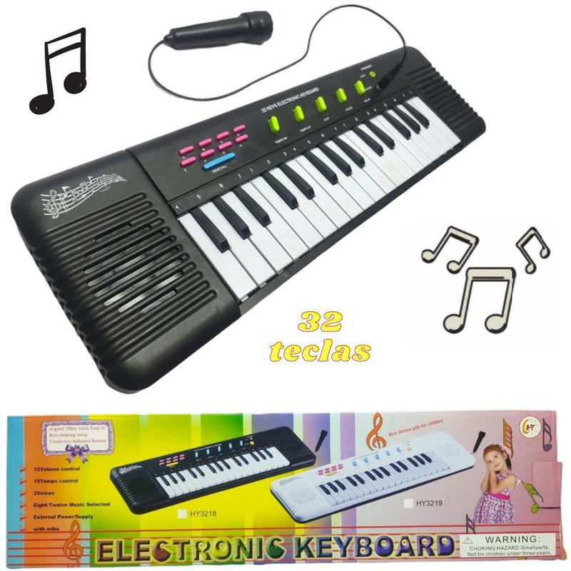 teclado infantil brinquedo 32 teclas com som e microfone - synic ...