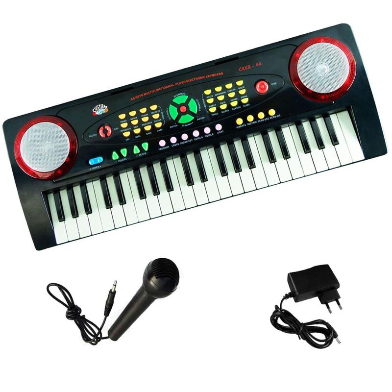 Teclado Infantil Custom Kids Com Microfone Ckkb 44 Bk - CUSTOM SOUND ...