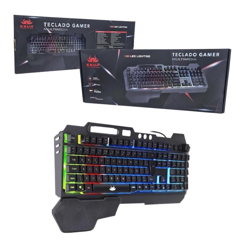 Teclado Knup Gamer Multimidia Rgb Led Kp-te104 - Teclado - Magazine Luiza