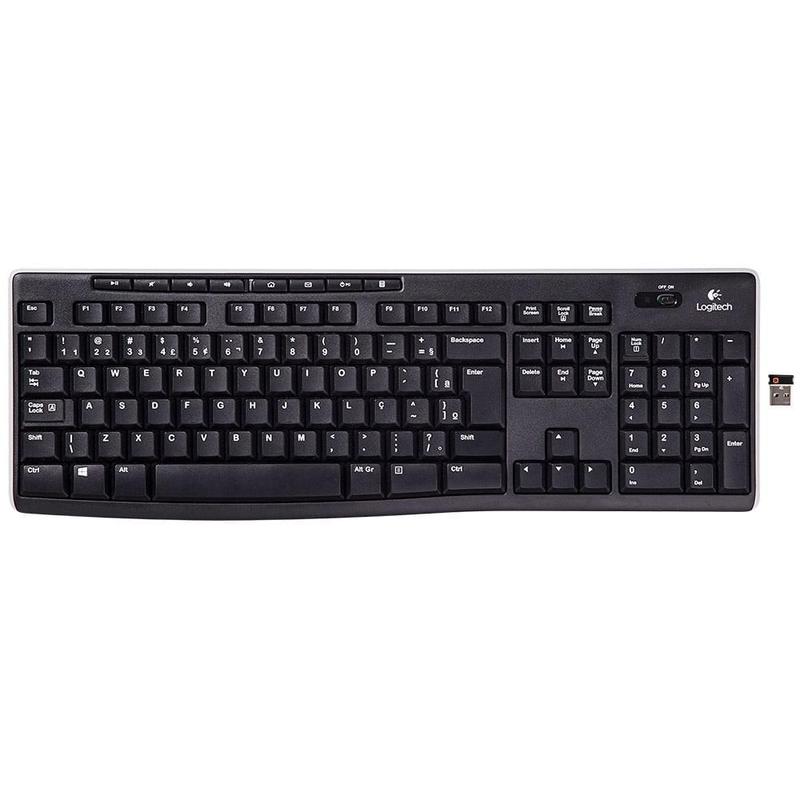 Teclado Logitech Multimidia K270, sem Fio, ABNT2 - Preto - Teclado ...
