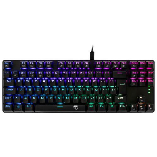 Teclado Mecânico Gamer T-Dagger Bora Preto RGB Switch Azul T-TGK315-BL ...